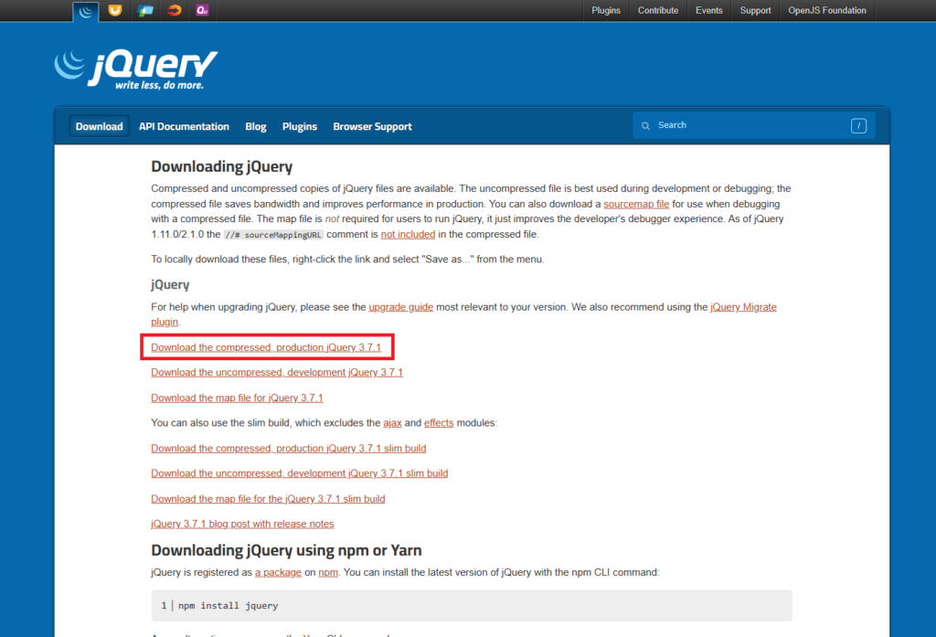 jQueryのファイルをダウンロードする方法は？初心者向け解説 - プログラム★ノート