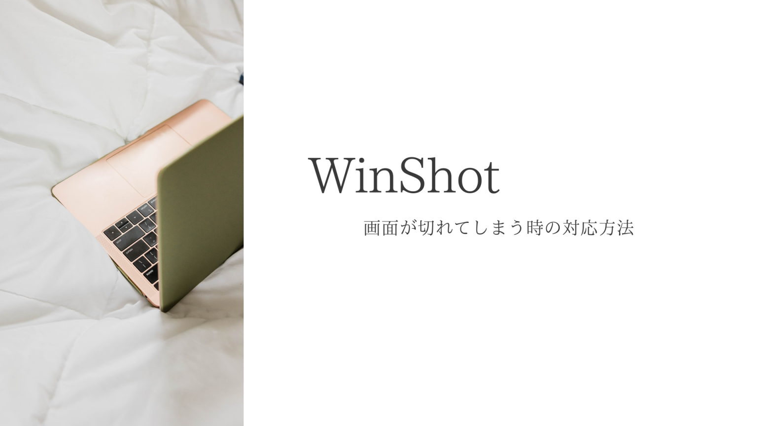 WinShotで画面が切れてしまう時の対応方法 - プログラム★ノート